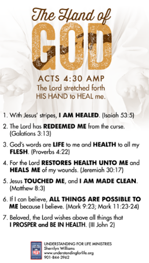 The Hand of God Healing Card – Church Ministry Resource Bookstore